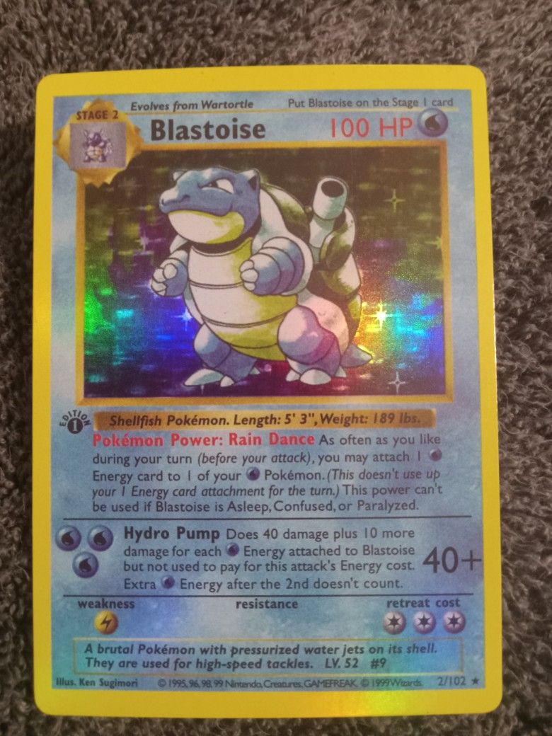 1999 First Edition Blastoise Pokemon Card for Sale in Banning, CA - OfferUp