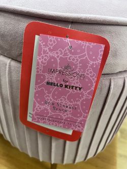 Pink Hello Kitty Bow Bench