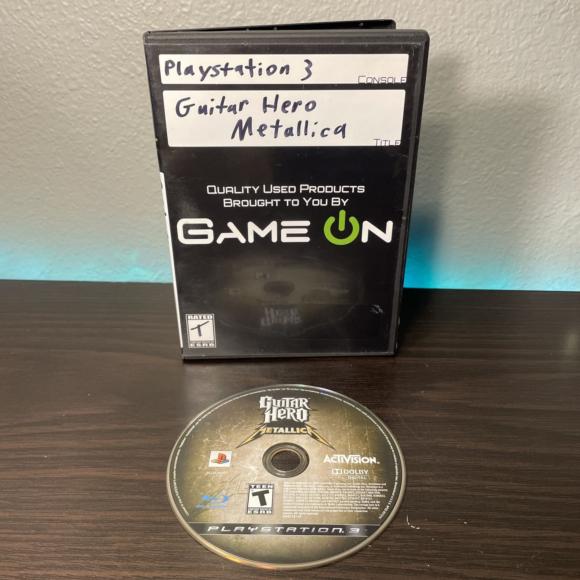 Guitar Hero: Metallica (Sony PlayStation 3, 2009) Case & Game Disc - No ...