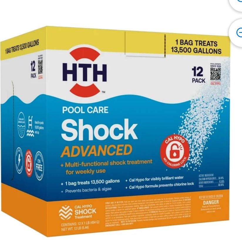 Brand New Boxes Of HTH Pool Shock. 12 Packs In Each Box for Sale in ...
