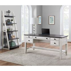 Bayside Furnishings Ashlyn 60 Writing Office Desk 60 W x 28.3 D x 30.2 H Solid Wood Poplar with Birch and Oak for Sale in La Canada Flt CA OfferUp