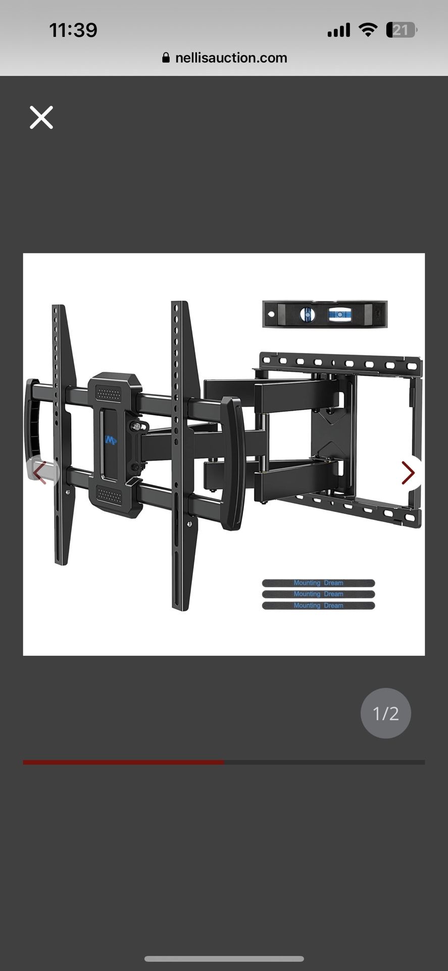 Mounting Dream TV Wall Mount, UL Listed Full Motion Mount Bracket For ...