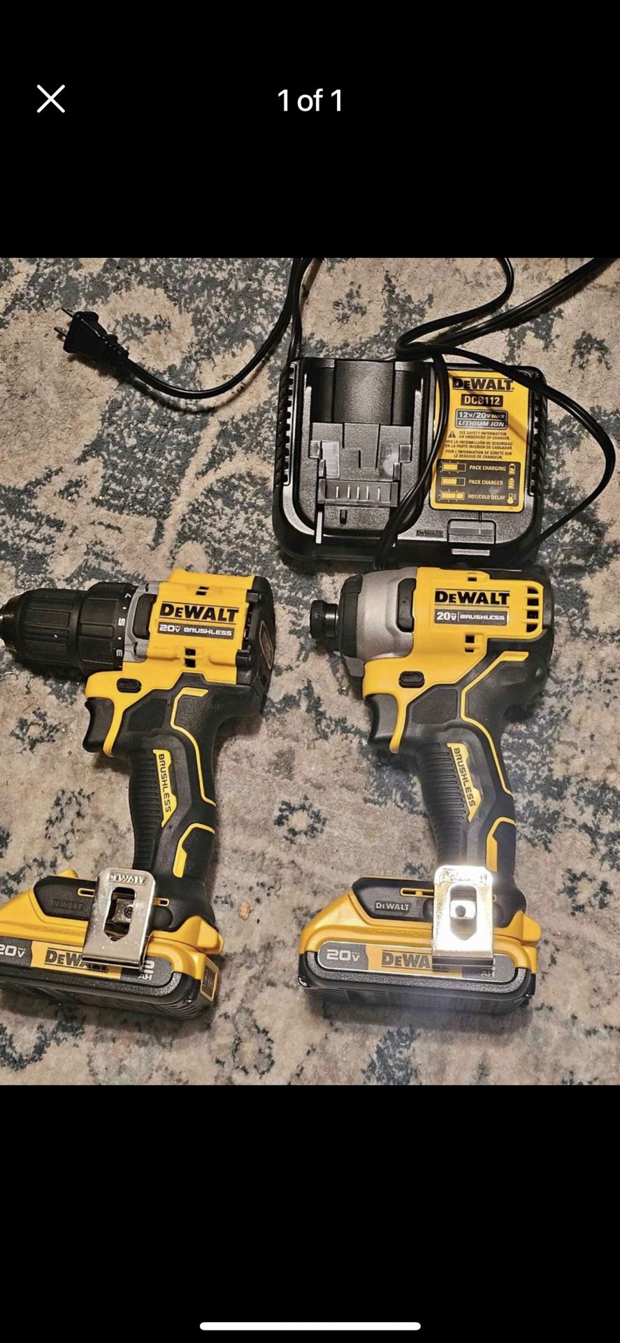 BUNDLE DEWALT 20 VOLT IMPACT DRIVER & DRILL WITH CHARGER AND BATTERIES ...