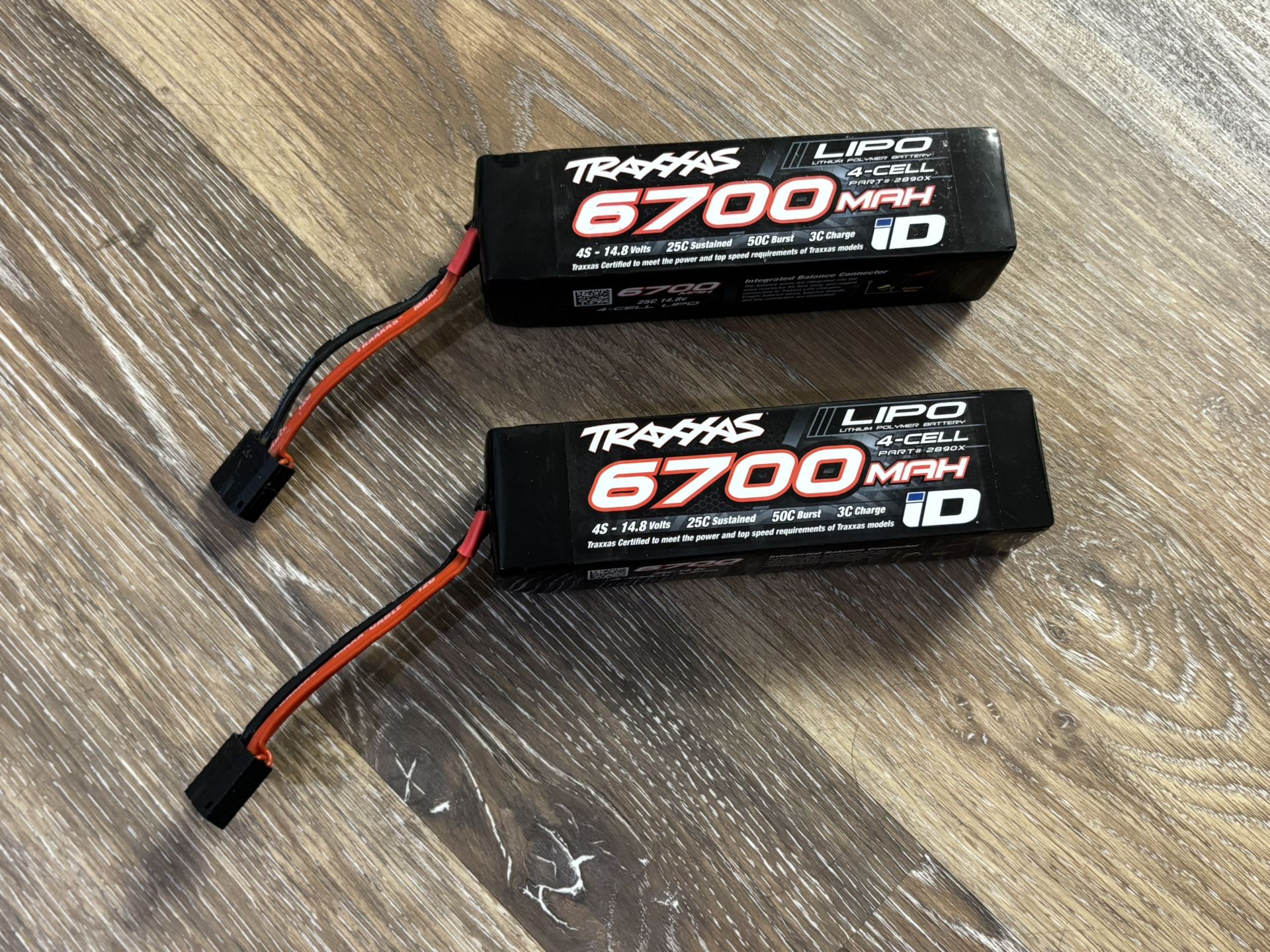 2 Traxxas X Maxx, XRT 6700mAh 4S Lipo Batterys w/ID Connectors 14.8V ...