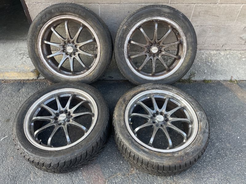 18 inch Kyowa Racing rims. 5 on 115mm or 5 on 100mm one cracked ...
