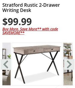 Stratford 2 drawer writing desk store
