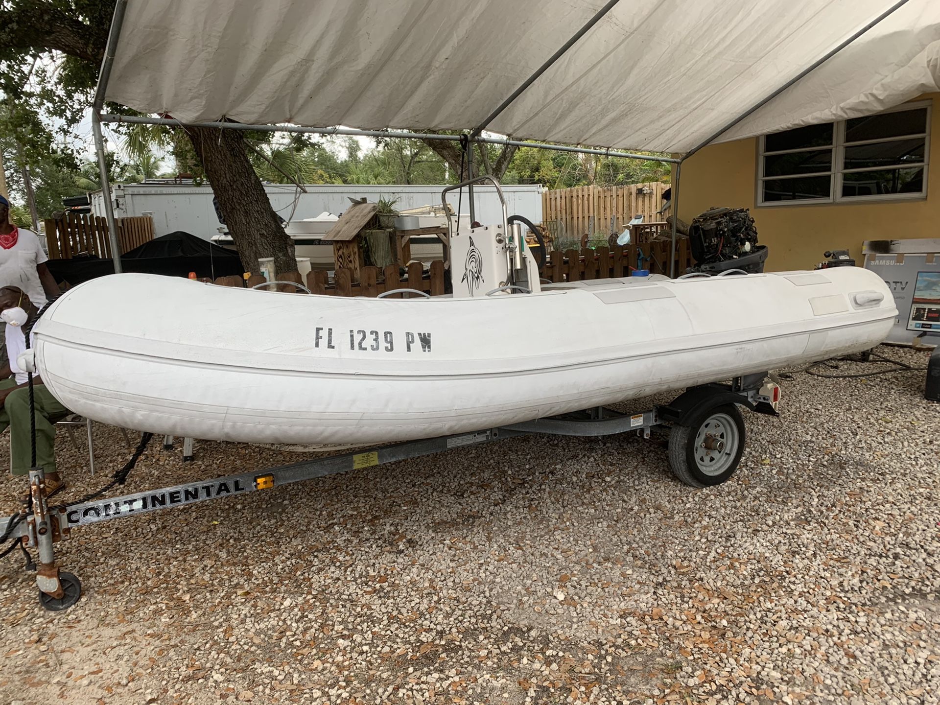 Caribe Inflatable Boat 14’ with trailer for Sale in Fort Lauderdale, FL ...