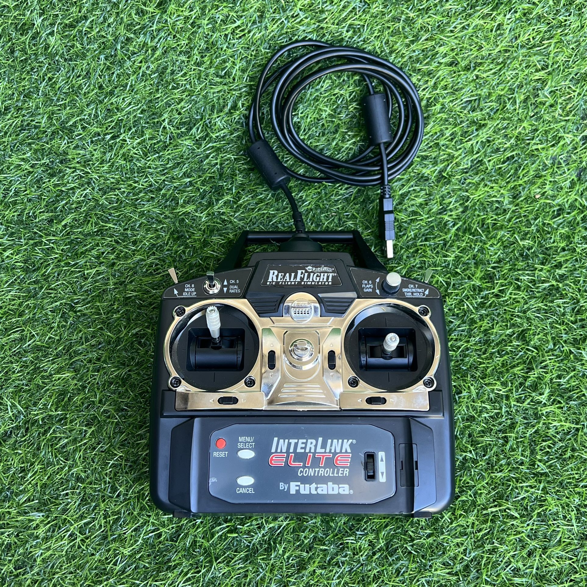 Real Flight Simulator Interlink Elite RC Controller Futaba USB Great ...