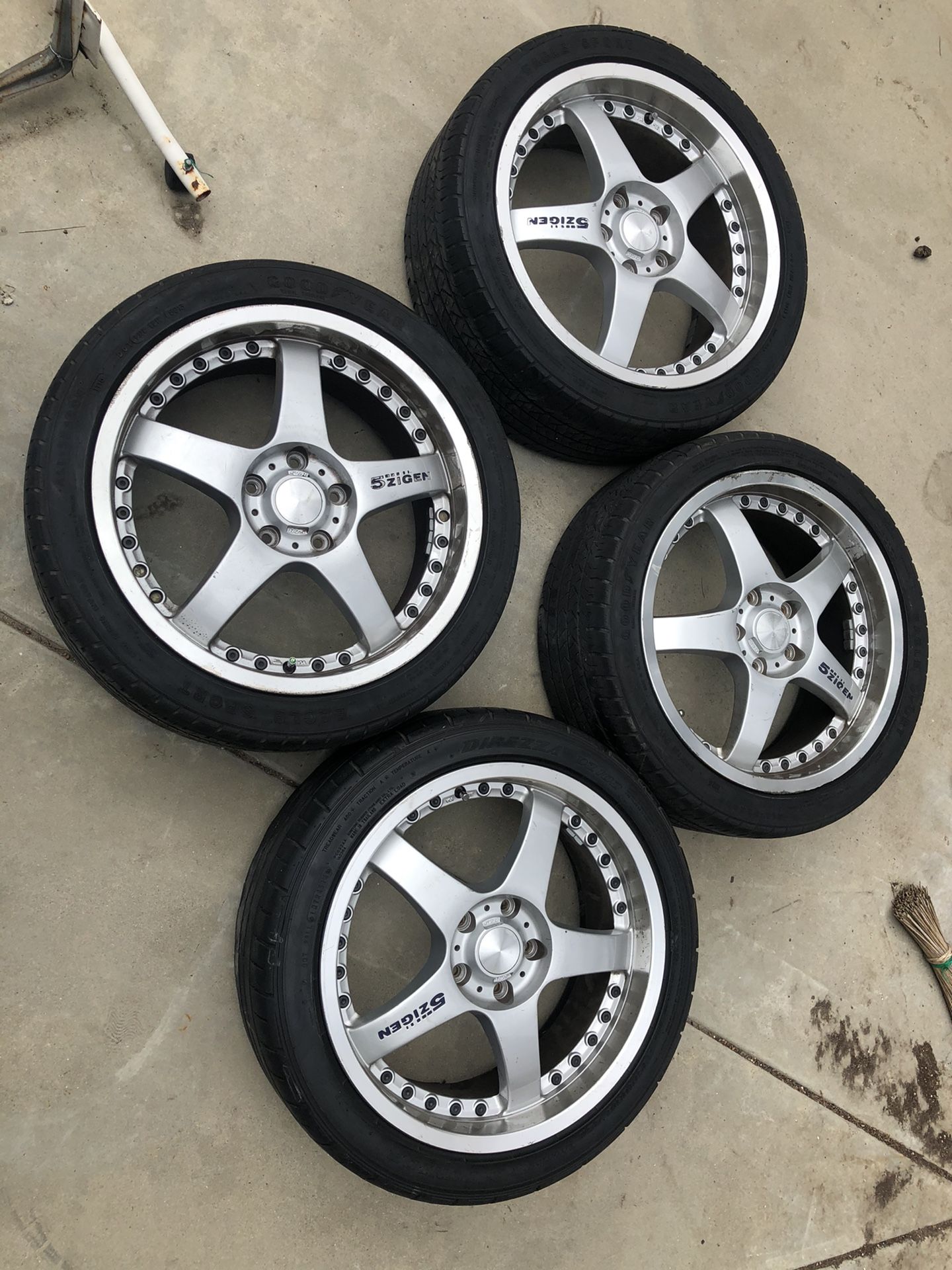 5x114 5zigen 5ZR Japanese wheels 18x7 1/2 +42 for Sale in Chino Hills ...