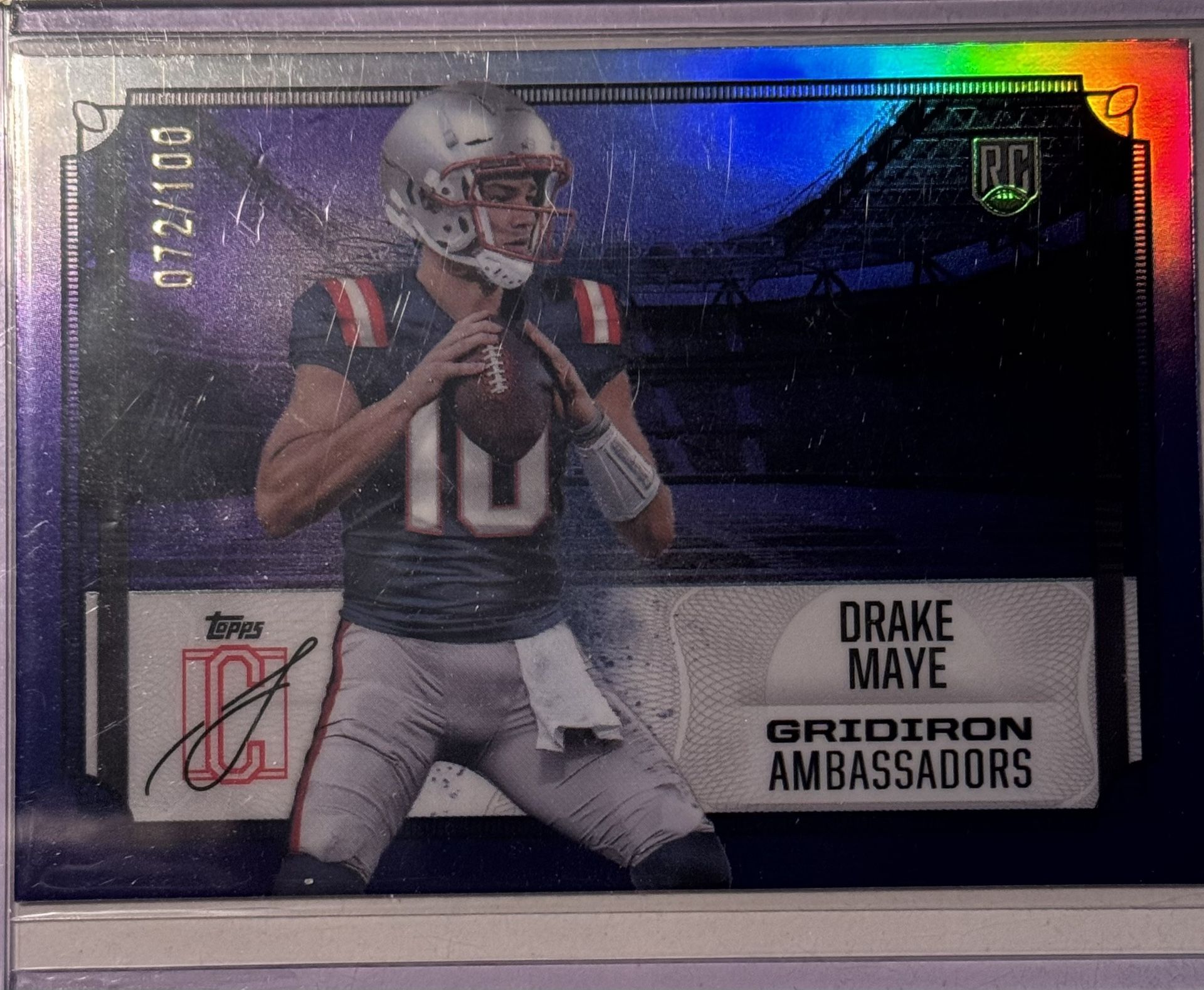 2024 Topps Signature Class Gridiron Ambassadors Rookie Drake Maye /100 ...