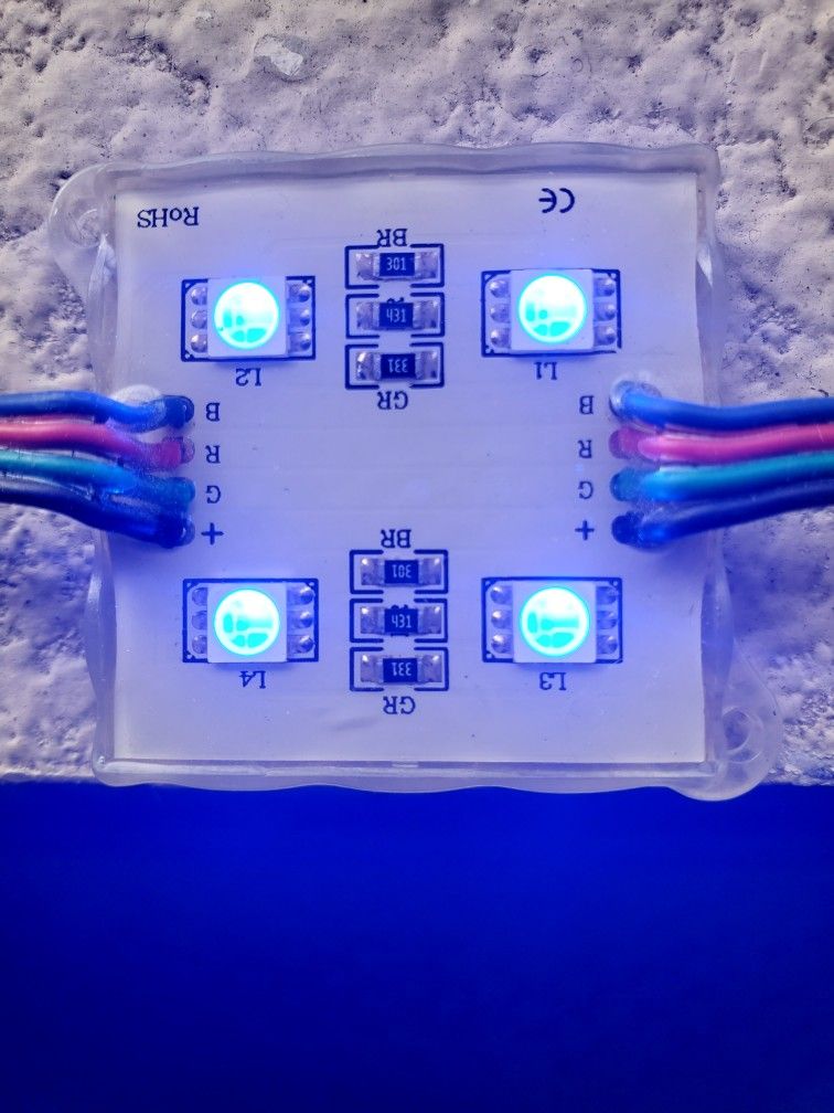 (New)R.G.B led Lighting approximately 100ft Of led's With (2)12volt ...