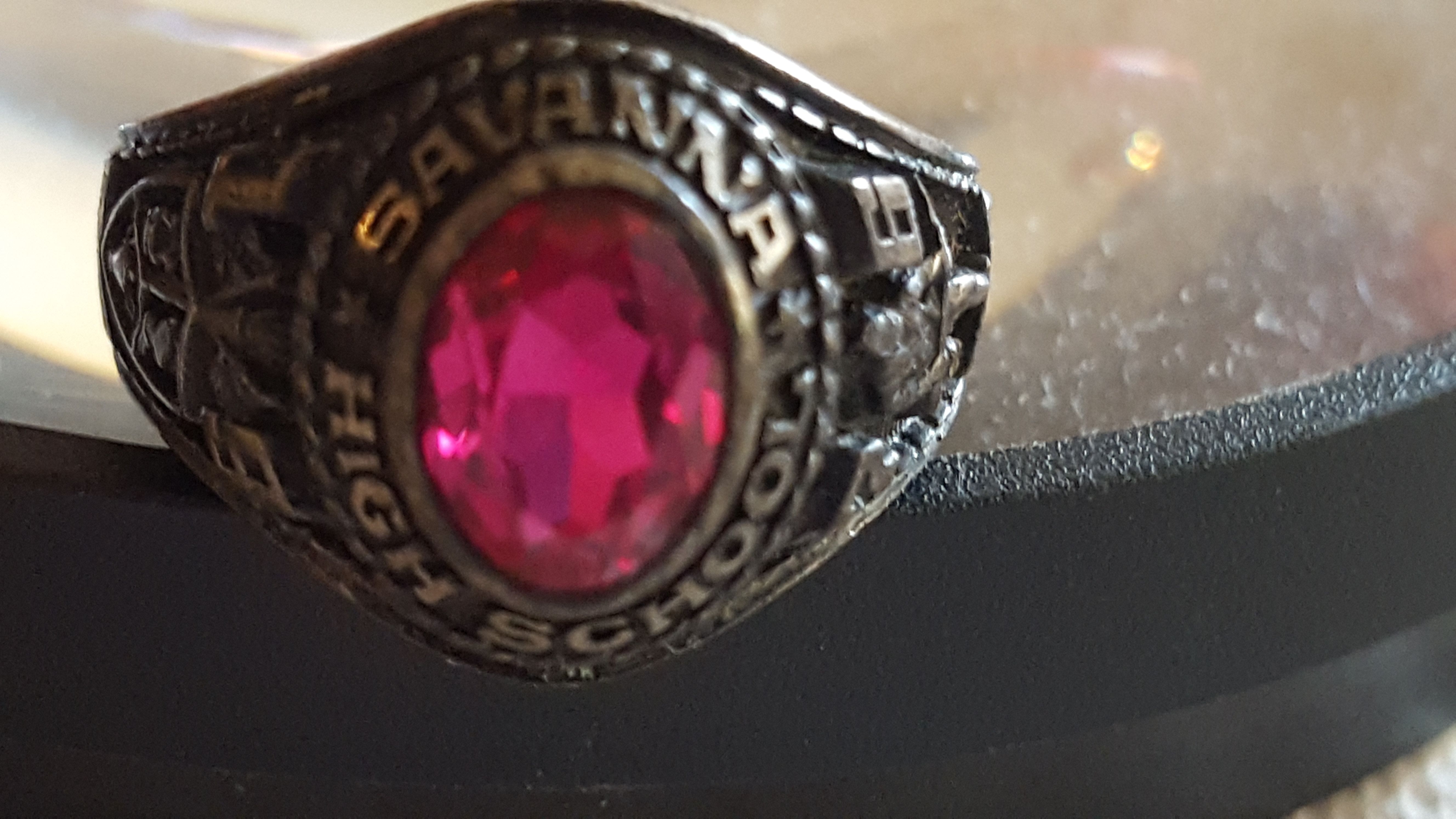 Josten's Class Ring Savanna High School 1976 STERLING SILVER WITH ...