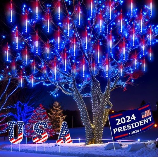 Patriotic Outdoor Meteor Shower Lights for Sale in Melbourne, FL - OfferUp