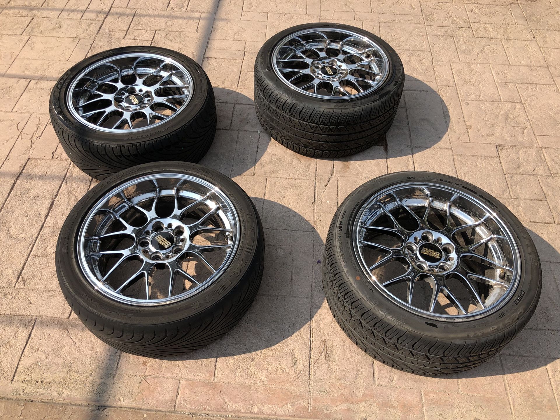 BBS RG-R RGR RARE CHROME 18x8.5 18x10 5x120 rg773h rg737h for Sale in ...