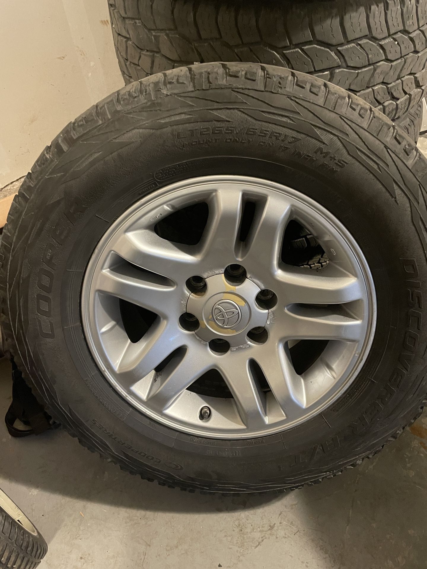 Stock Toyota Rims With Cooper Tires - Set of 4 With Spare for Sale in ...