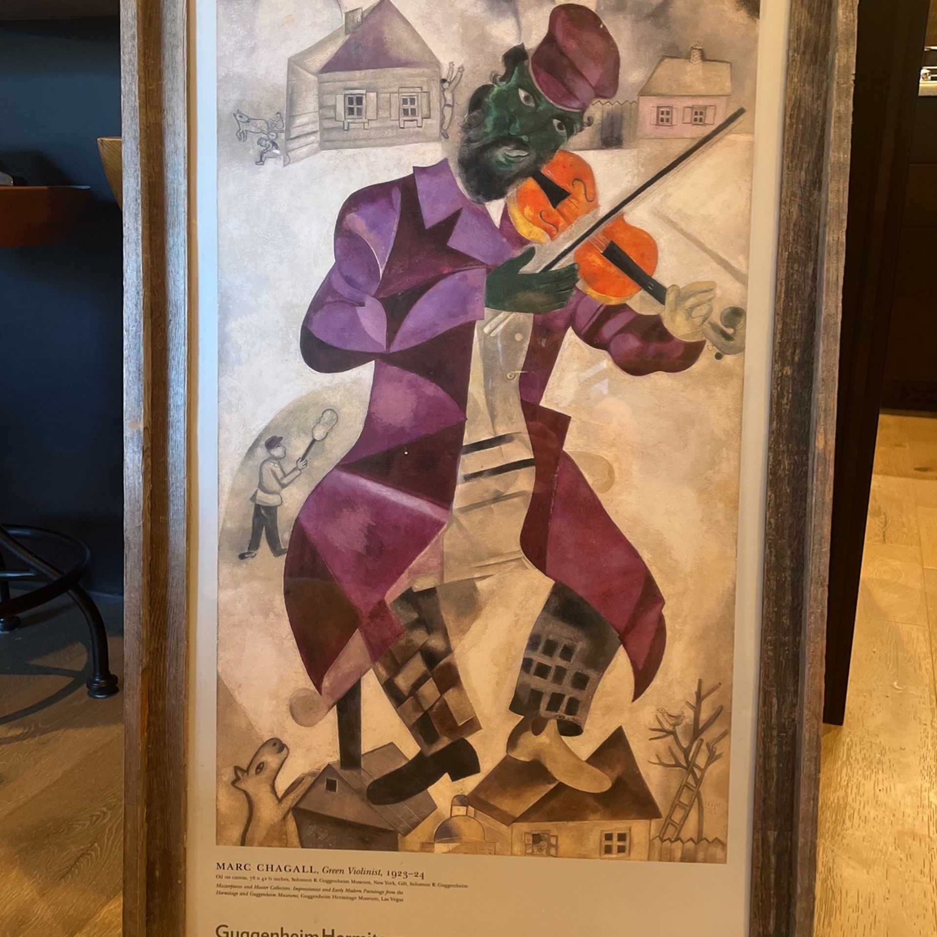 Marc Chagall Violist The Violinist 》By Marc Chagall Poster And