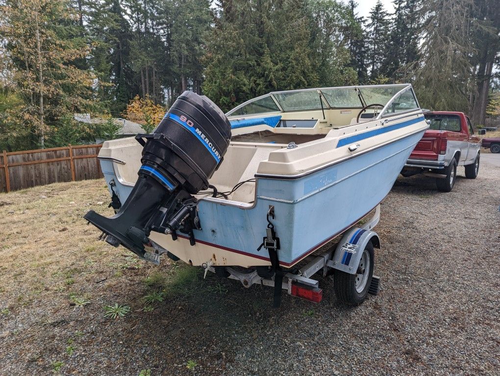 16ft Boat and Trailer for Sale in Sumner, WA - OfferUp