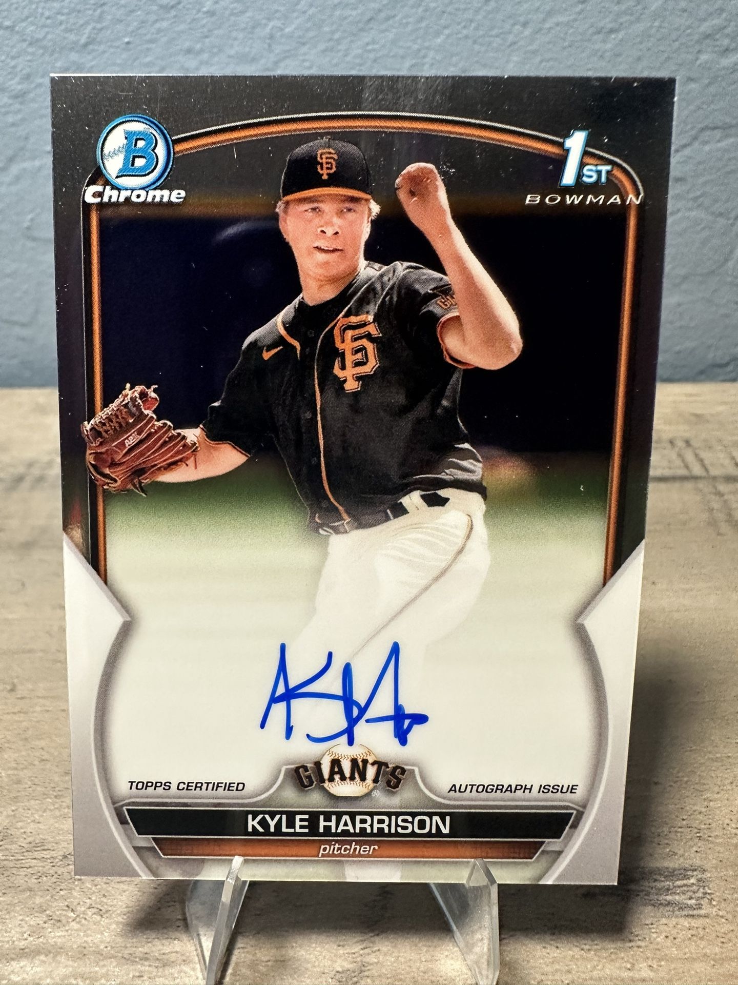 Kyle Harrison 2023 Bowman Chrome 1st Prospect On Card Rookie Auto ...