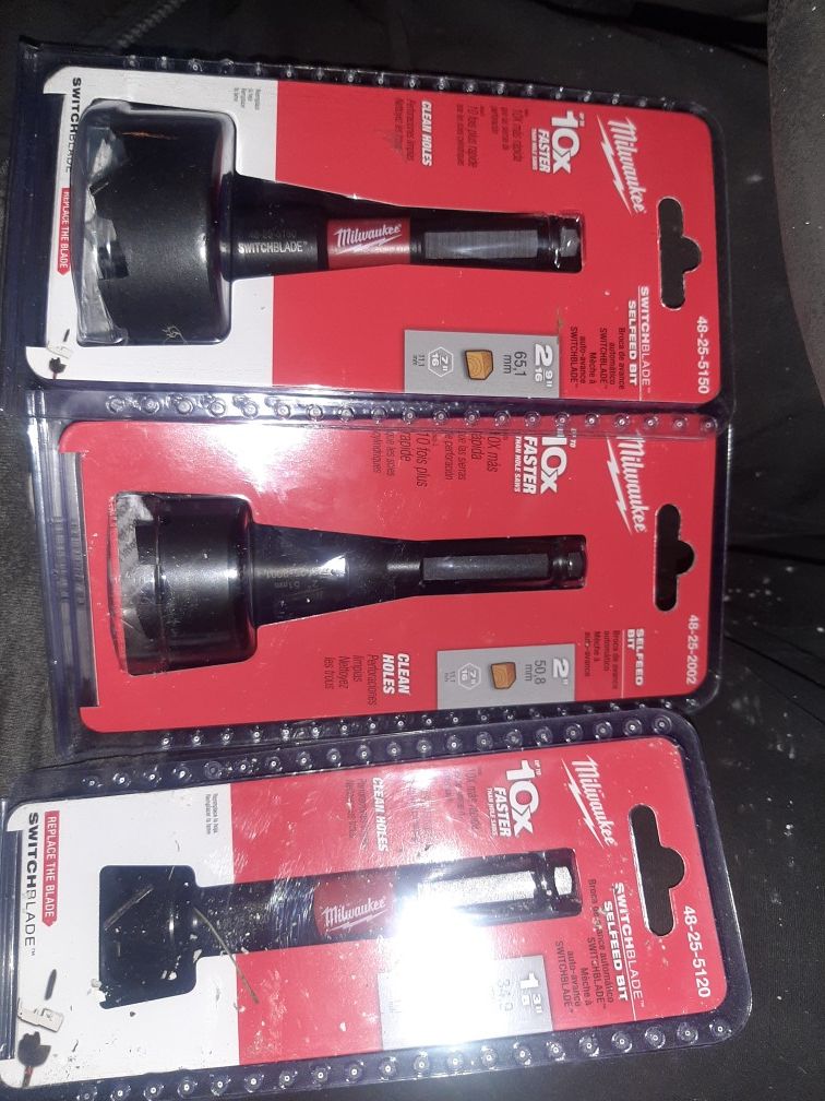 Milwaukee self-feed hole hog bits for Sale in Tacoma, WA - OfferUp