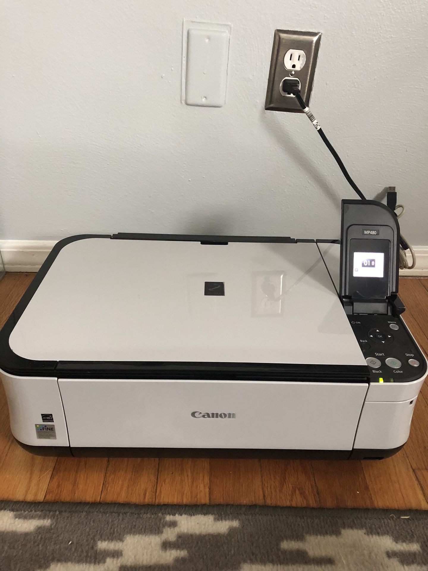 CANON PIXMA MP480 All-in-One INK JET PRINTER/COPIER/SCANNER w/USB Cable ...