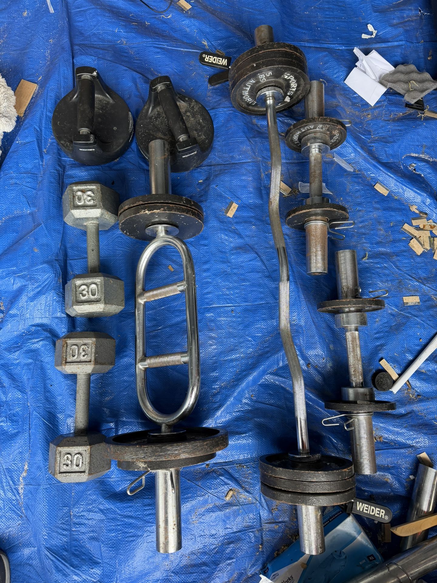 Dumbbell & Barbell Set (Home Gym Equipment) for Sale in Buffalo Grove ...