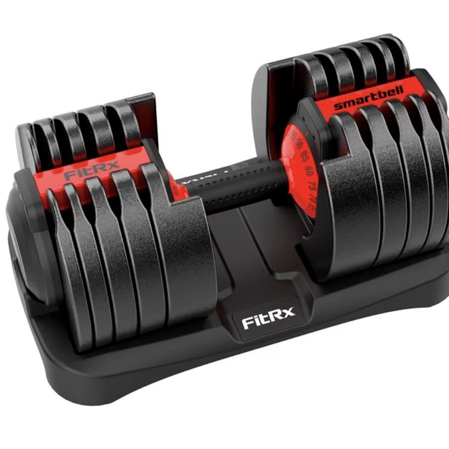 FitRx SmartBell XL, Quick-Select Adjustable Dumbbell, 10-90 lbs. Weight ...