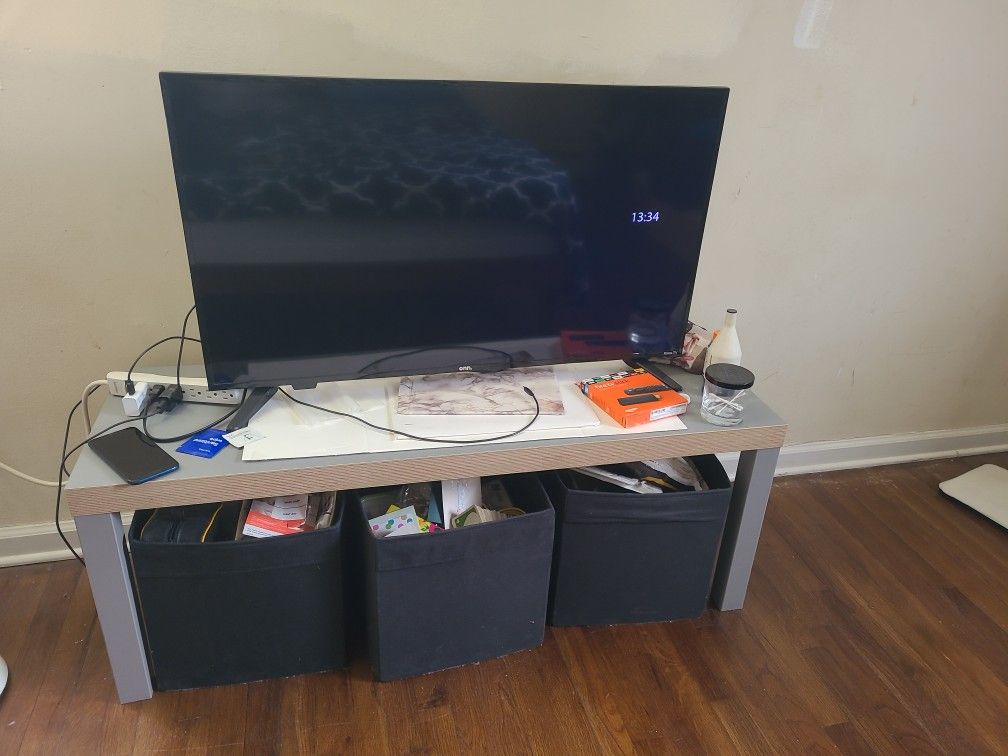 Roku TV , TV Table, and Storage Unit for Sale in Parsippany-troy Hills ...