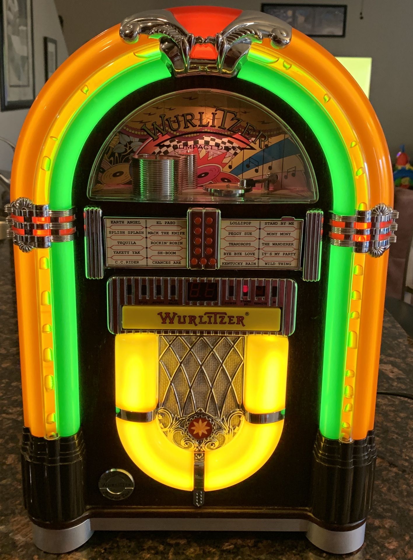 Wurlitzer Bubbler Jukebox WR18 FM/CD Compact Disc Player Radio with ...
