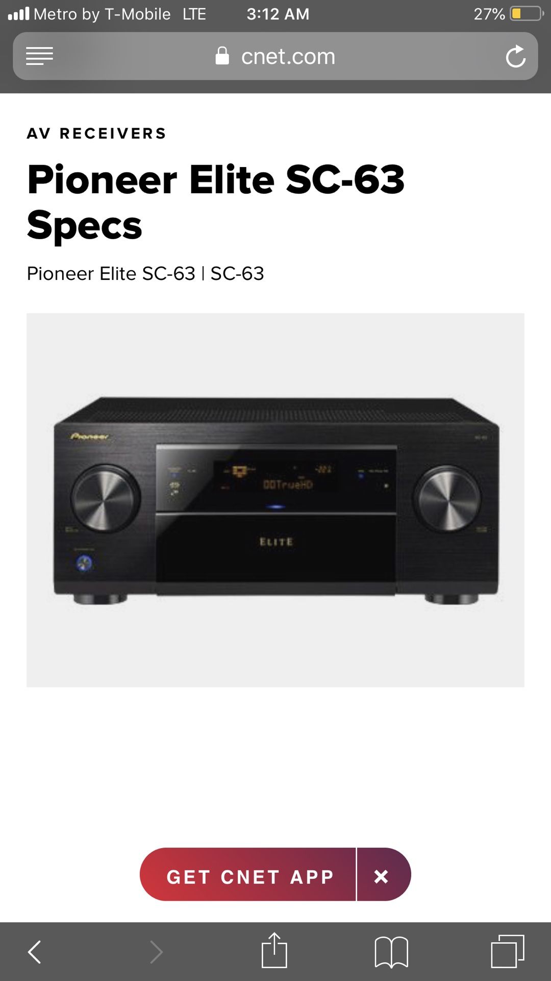 Pioneer Elite SC-63 A/ V Reciever for Sale in Dallas, TX - OfferUp