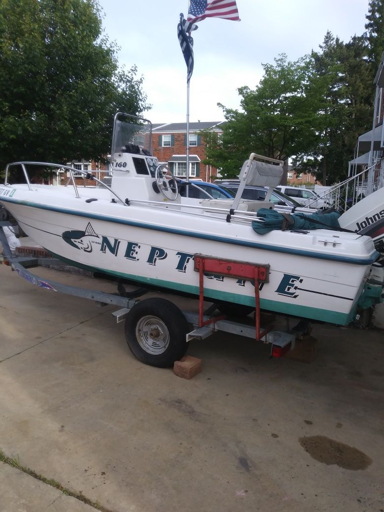 1998 Sunbird Neptune 160 center console fishing boat 60hp Johnson for ...