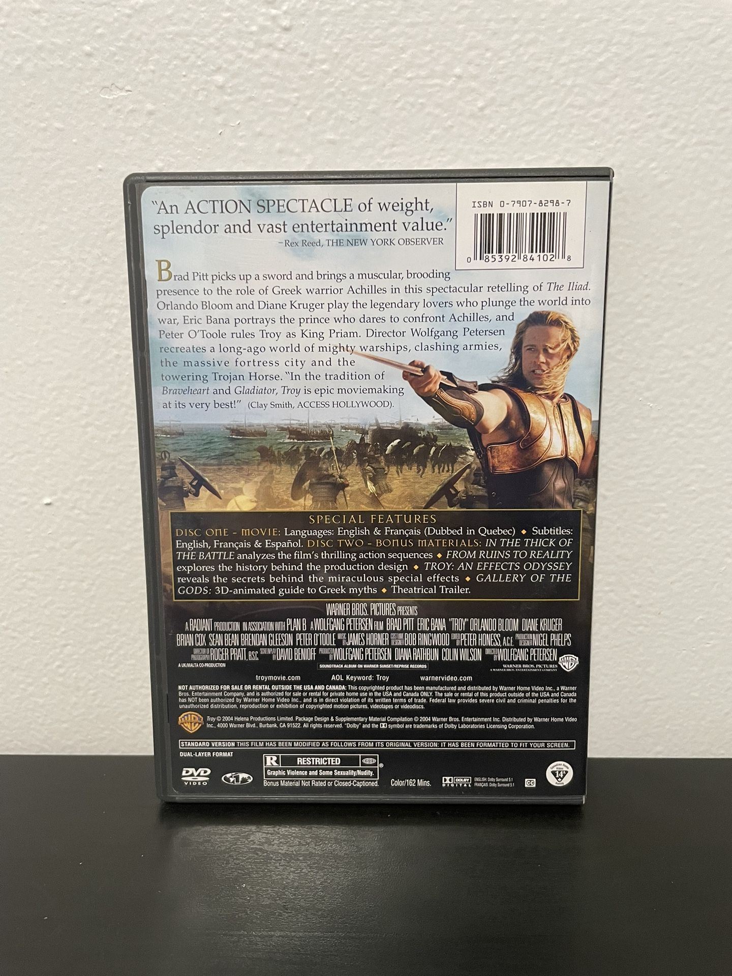 Troy - DVD - Like New - Full Screen - The Iliad - Brad Pitt - Greek ...