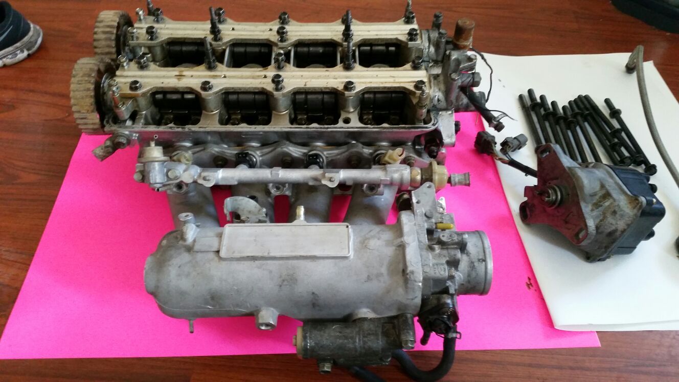 Full b18c1 VTEC head gsr p72 1 works great WITH skunk2 intake manifold ...