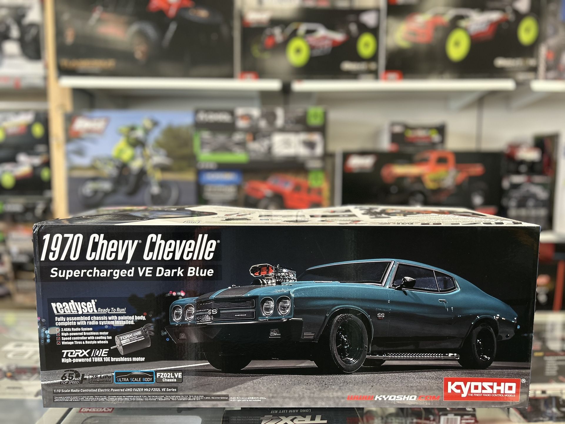 Kyosho 1970 Chevy Chevelle SuperCharged VE 1/10 Brushless RC Car. for ...