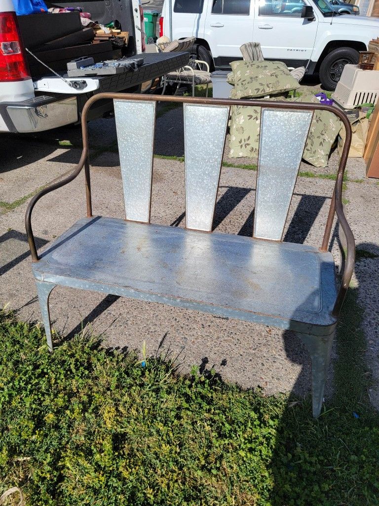 Galvanized Outdoor Bench. I Have 3 Of Them. They Are $80 Each. for Sale ...