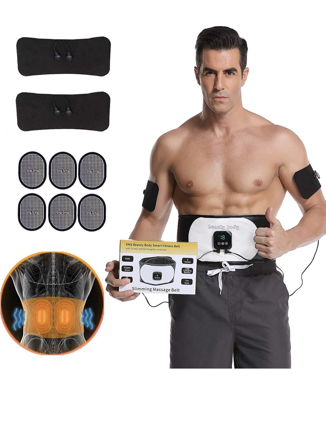 UMATE Abs Stimulator Abdominal Trainer Ultimate Waist Trimmer Ab ...