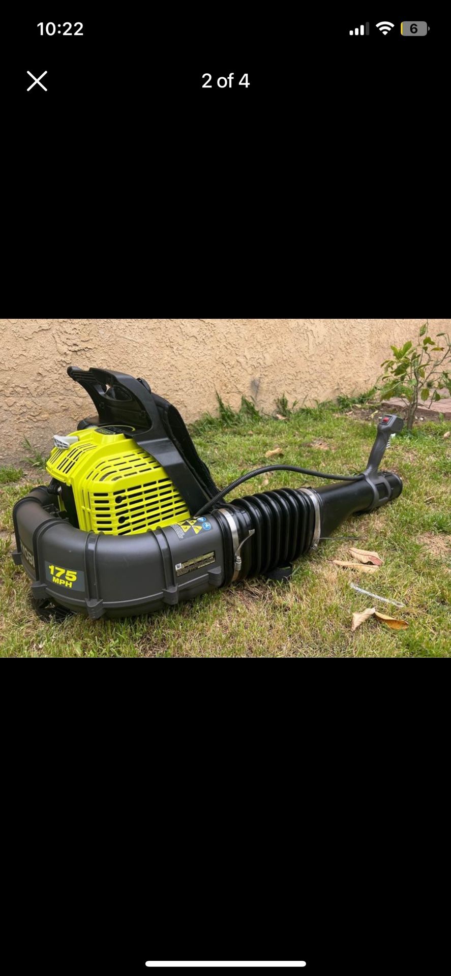 RYOBI Gas Powered 2- Cycle Backpack Blower 175 mph 760 for Sale in El ...