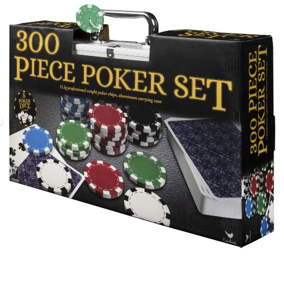 300 PIECE POKER CHIP SET BARELY USED WITH ALUMINUM CASE AND PLAYING ...