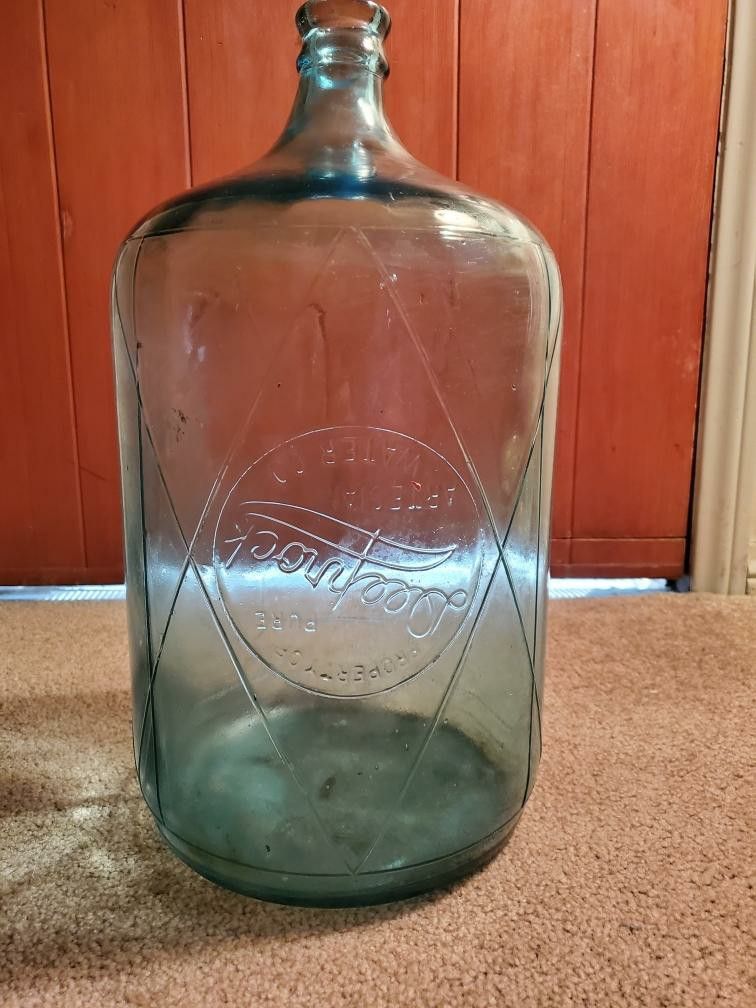 VINTAGE DEEPROCK ARTESIAN WATER EMBOSSED 5 GALLON GLASS BOTTLE/JUG for ...
