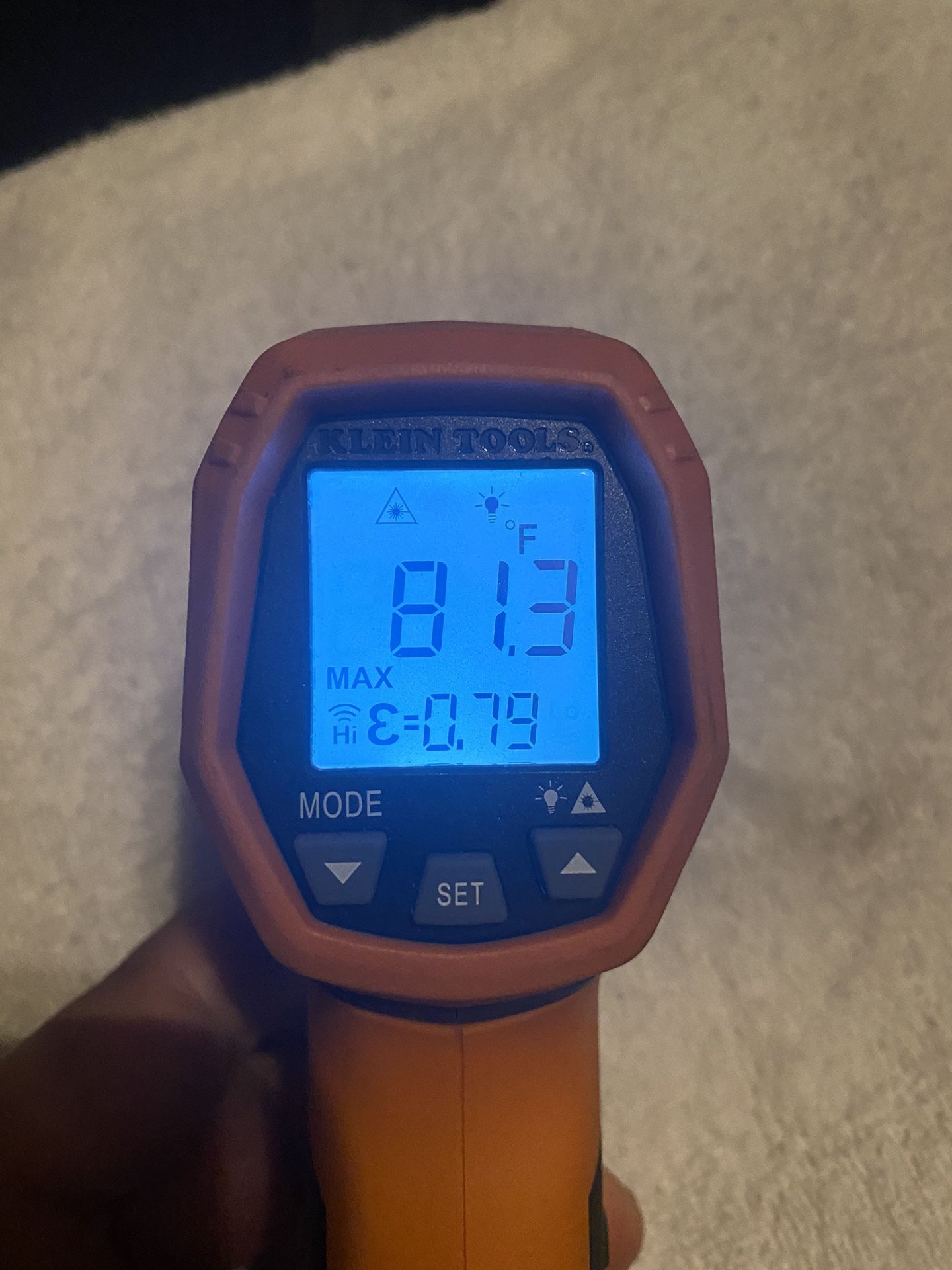 klein tools IR5 Optical Resolution (Distance-to-spot) is 12:1 ...