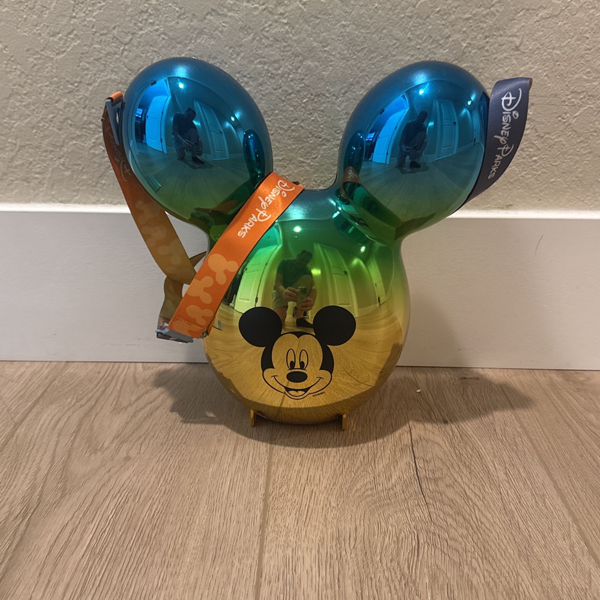 Mickey Balloon Blue Gold sunrise Ombré Metallic Popcorn Bucket for Sale ...