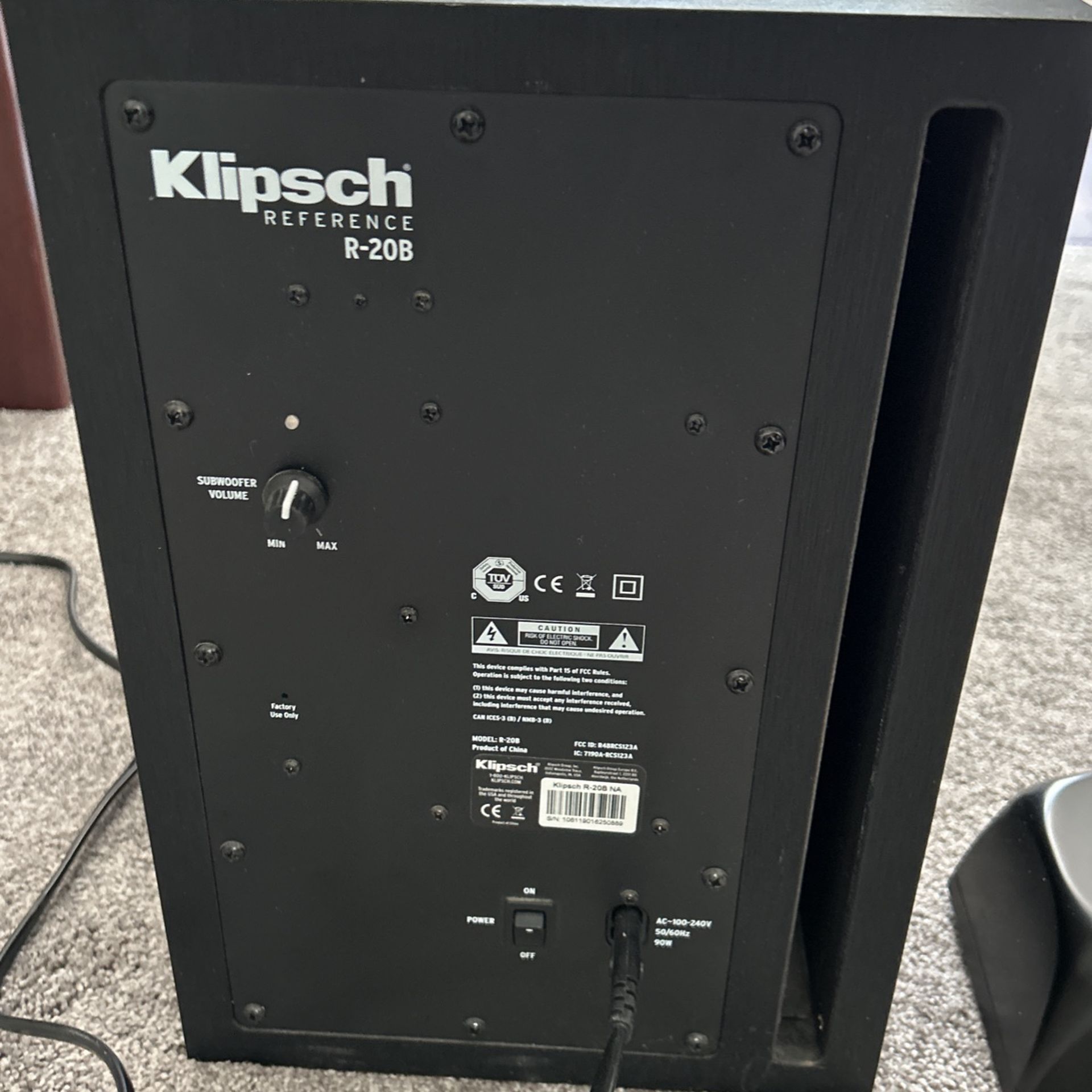 Klipsch R-Series R-208 Reference Soundbar Subwoofer for Sale in ...