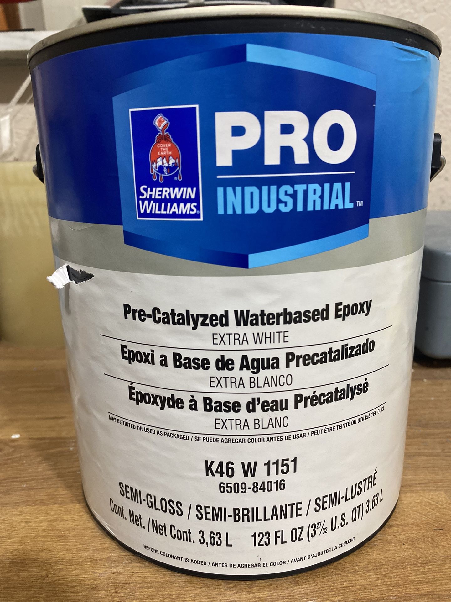 Interior Semi-Gloss White Pre-Catalyzed Waterbased Epoxy. 1 Gallon. for ...