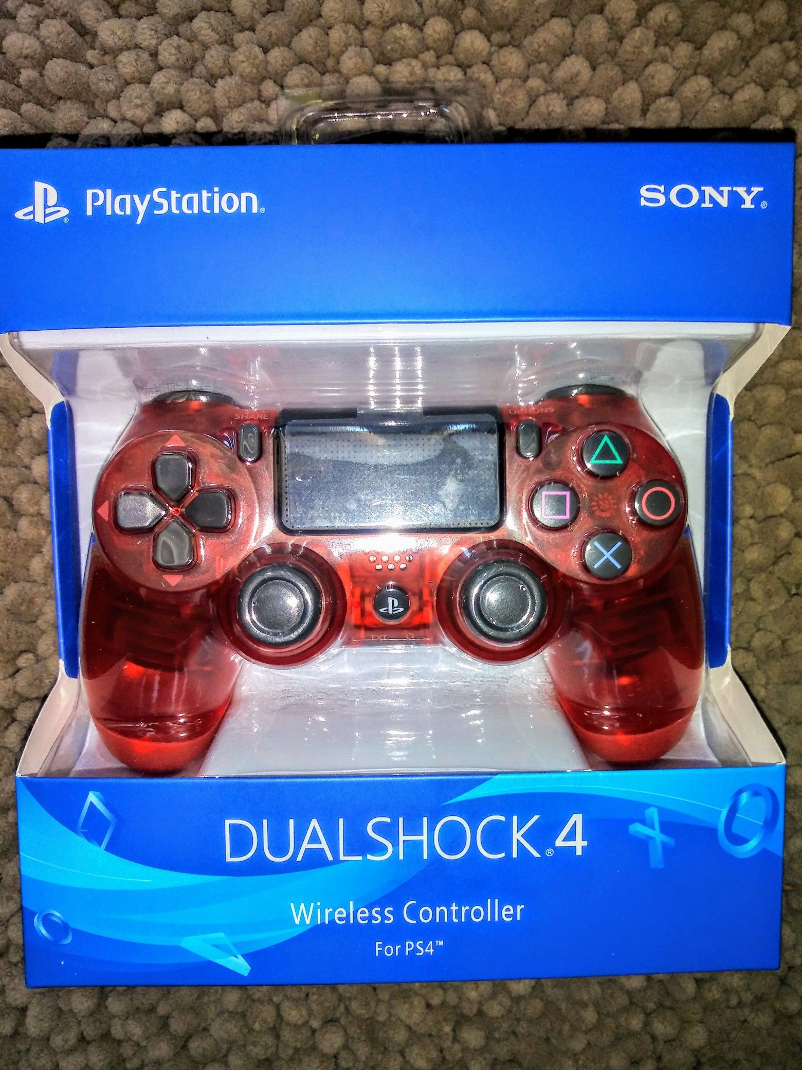 New PS4 Dualshock Wireless Controller Crystal Red for Sale in Phoenix ...