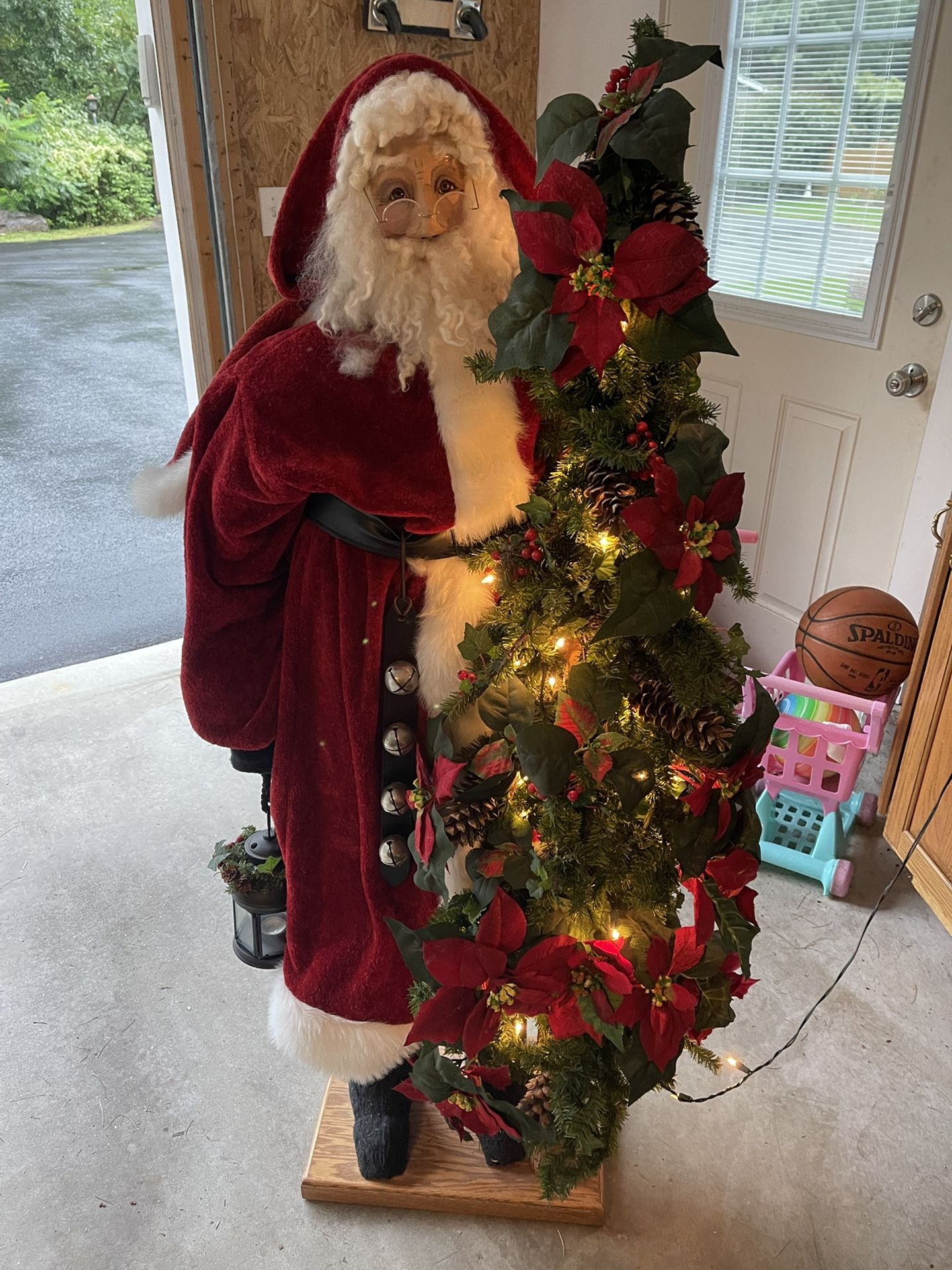 Ditz Designs Santa 57" With Tree And Lantern Signed ‘01 Limited Edition ...