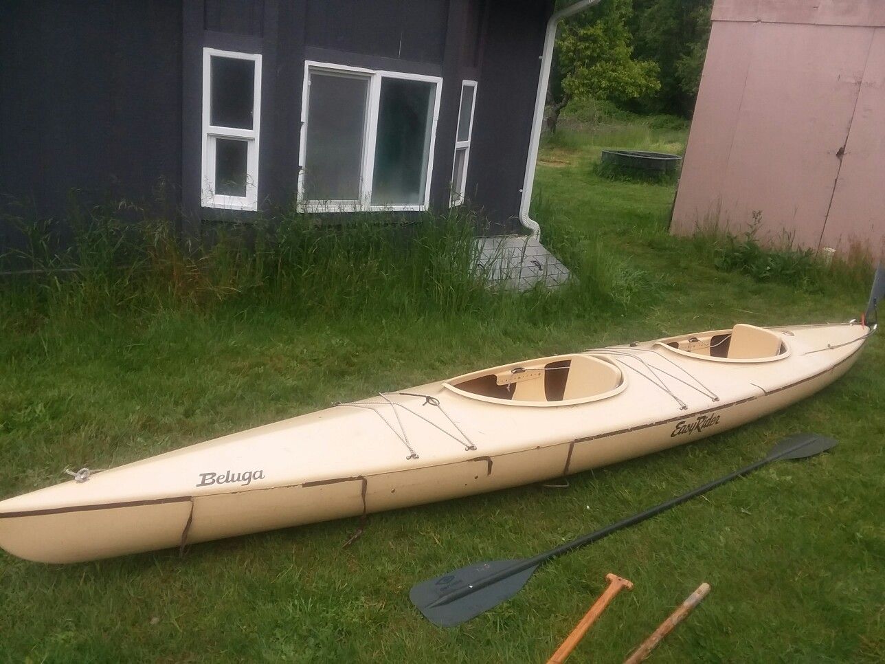 Easy rider tandem kayak beluga 16.5" long fiberglass Kevlar boat canoe ...