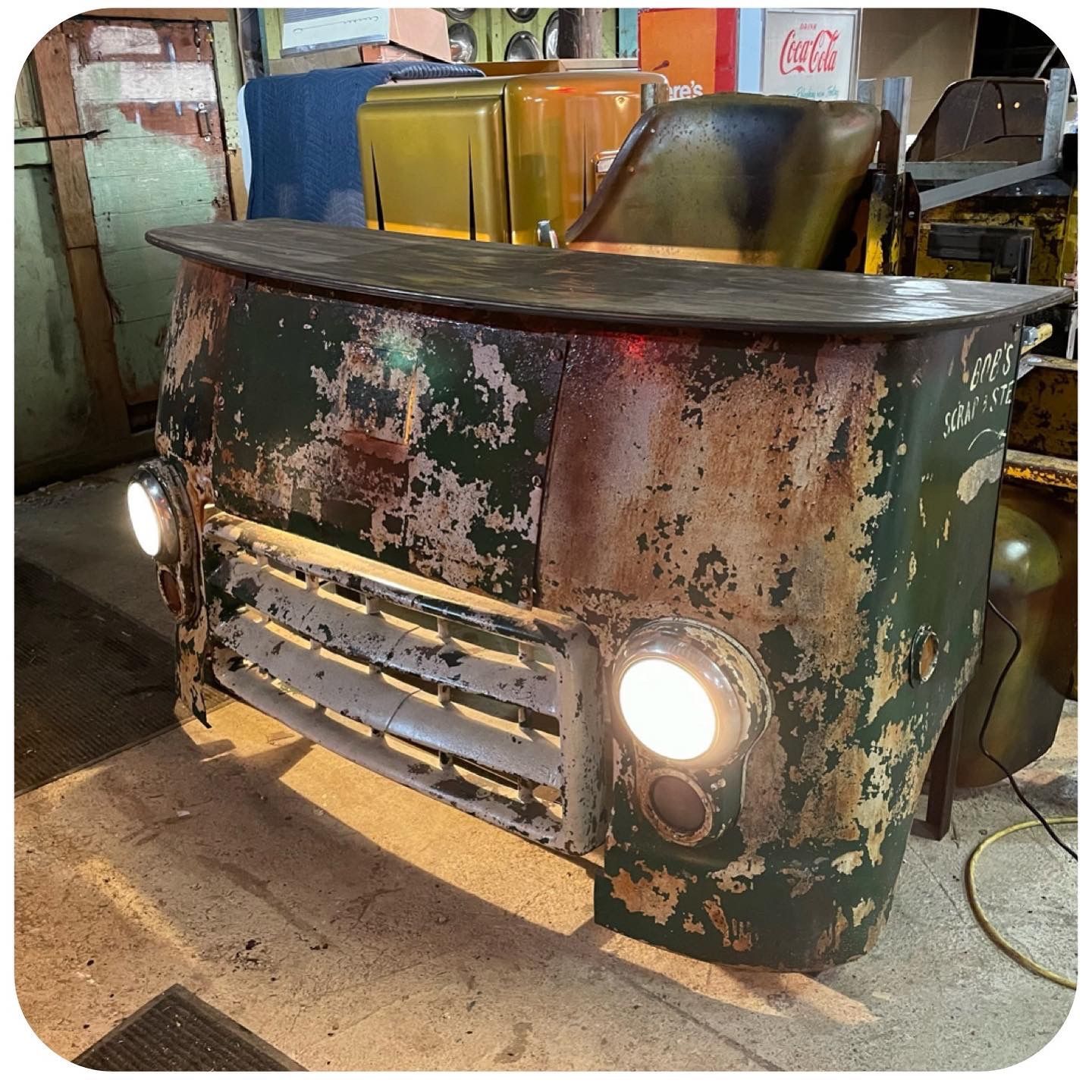 Vintage Step Van Bar Delivery Cabinet Buffet Grumman Kurbmaster Metro ...