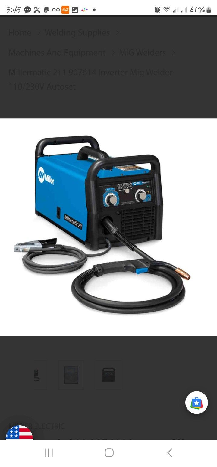 Millermatic 211 MIG Welder for Sale in Mesa, AZ - OfferUp