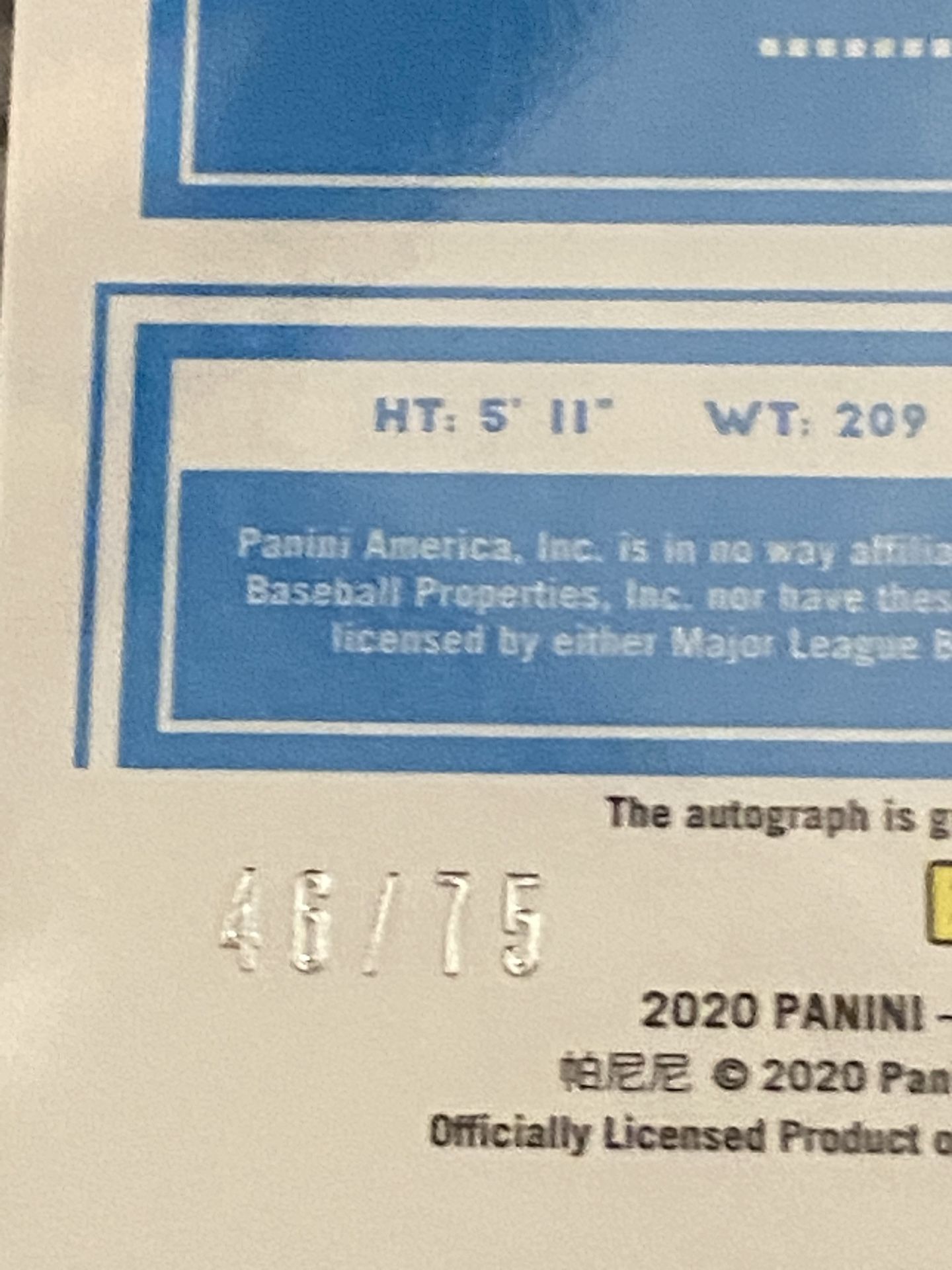 2020 Donruss Optic Jesus Lazardo Rated Rookies Signature Blue