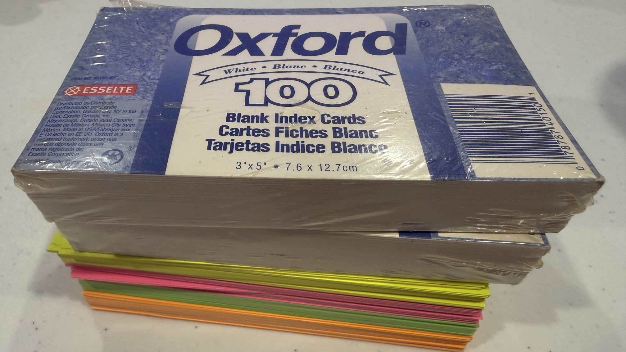 Index Cards – White & Assorted Neon Colors (3” x 5”) – Bulk Lot for ...