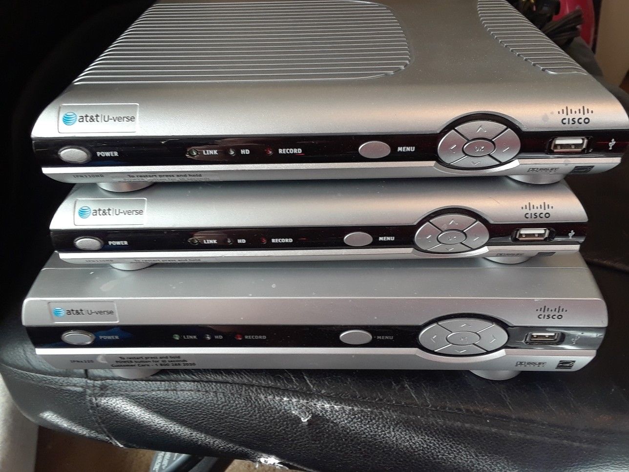 A lot of three 3 Scientific Atlanta AT&T U-verse Cisco cable internet ...